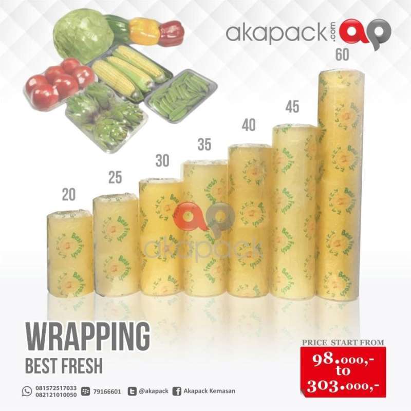 Jual PLASTIK WRAPPING 45 cm x 500 meter CLING FILM / food wrapping di ...
