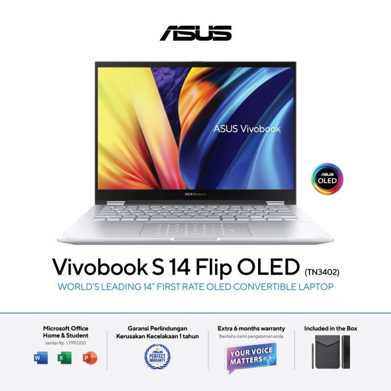 Jual Asus Vivobookflip Tn3402qa-vips752 Silver [r7-5800h|ram 8gb|ssd ...