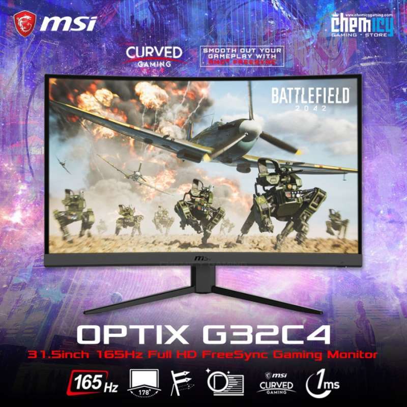 Jual MSI Optix G32C4 31.5inch 165Hz Full HD FreeSync Gaming LED Monitor ...