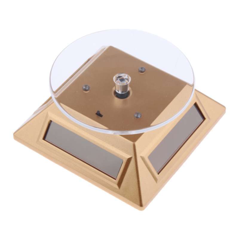 Jual Solar Powered Jewelry Watch Rotating Display Stand Turntable with ...