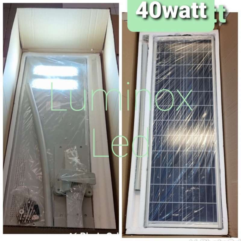 Jual Lampu Jalan Pju Solar Panel Led 40 Watt 40w 40 W 40watt All In One ...