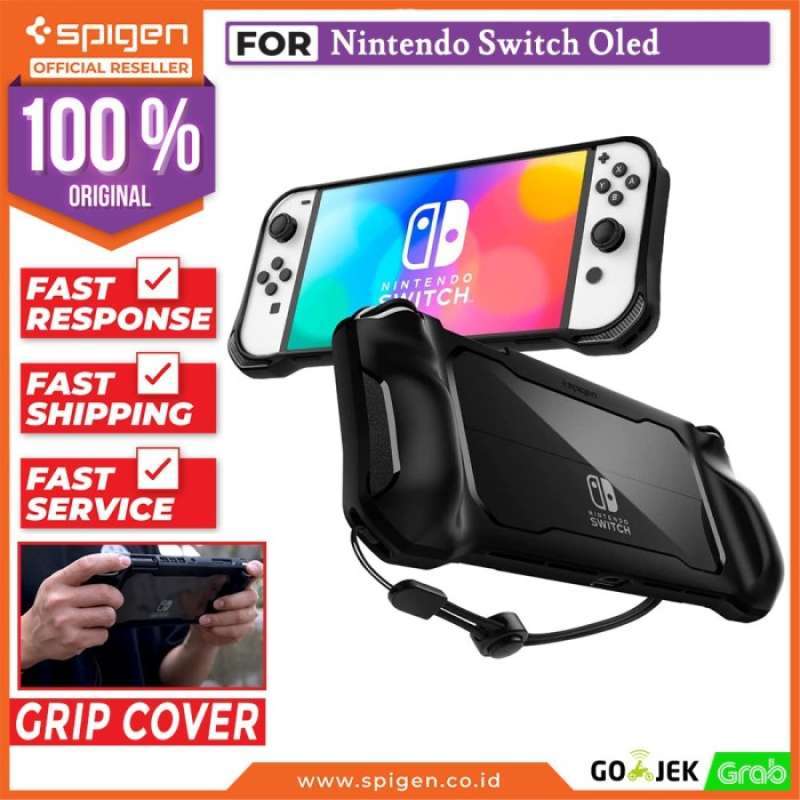 Jual Case Nintendo Switch Oled Spigen Rugged Armor Grip Cover Carbon ...