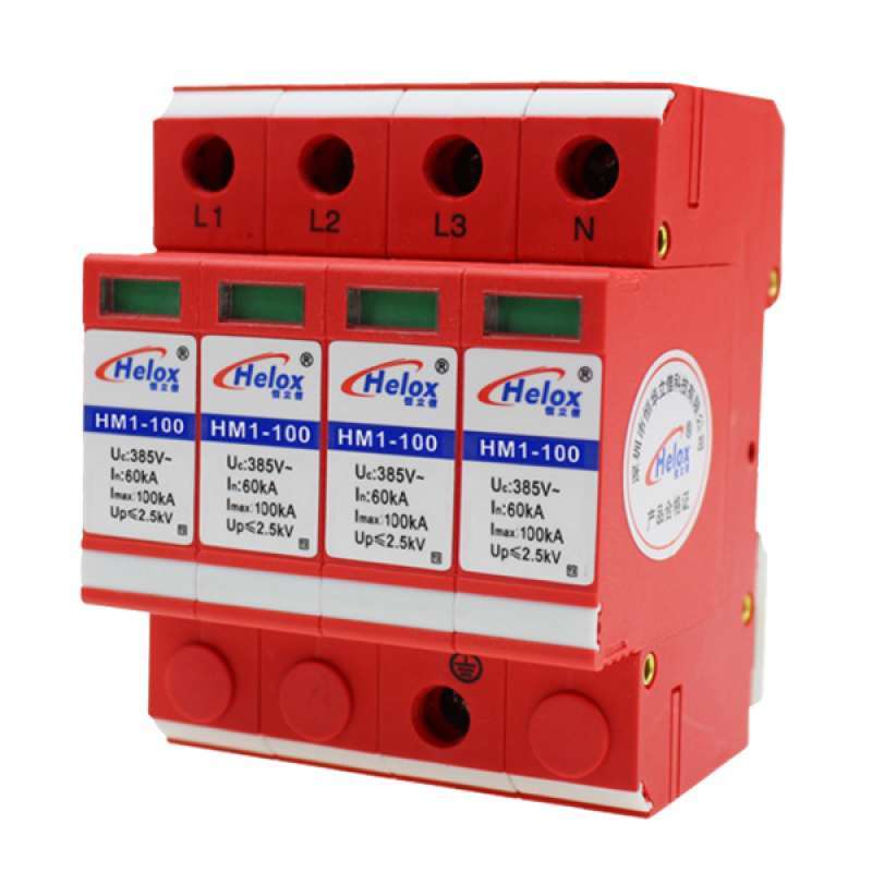 Jual 4p 380v Lightning Arrester Protection 60ka-100ka Surge Protection ...