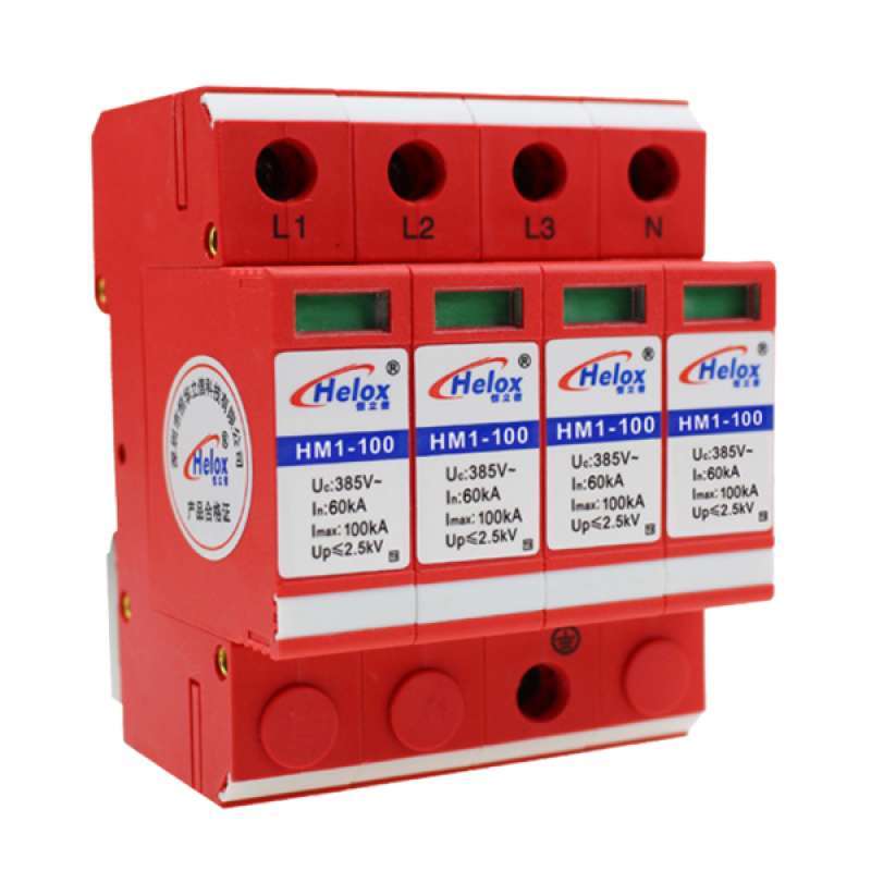 Jual 4p 380v Lightning Arrester Protection 60ka-100ka Surge Protection ...