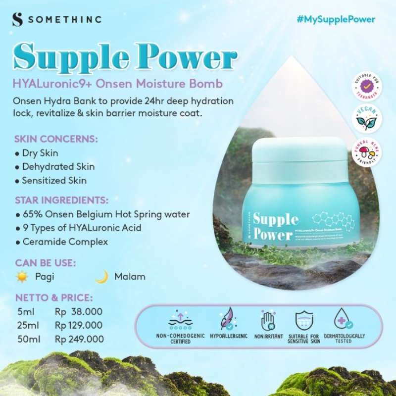 Jual (GOSEND/COD) SOMETHINC SUPPLE POWER HYALURONIC9+ ONSEN MOISTURE BOMB di Seller Sentra ...