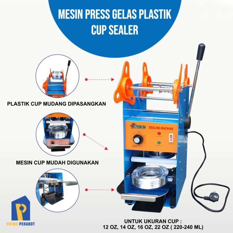 Jual Mesin Cup Sealer Mesin Press Gelas Plastik 14 Oz Omicko C-35 Di ...