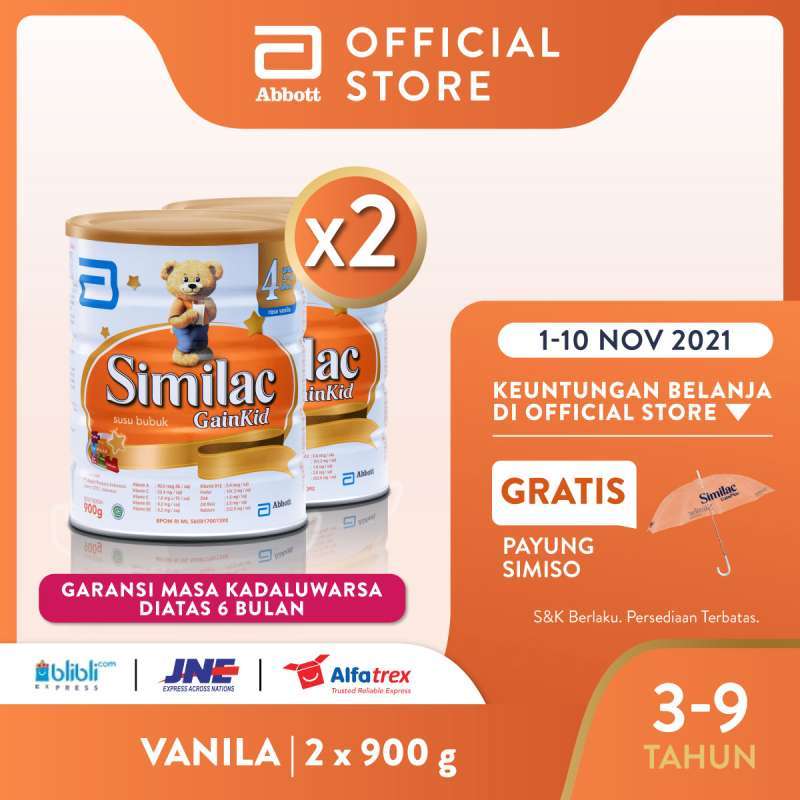 Jual Similac GainKid 900 g (3-9 tahun) Susu Pertumbuhan - Milk Powder ...