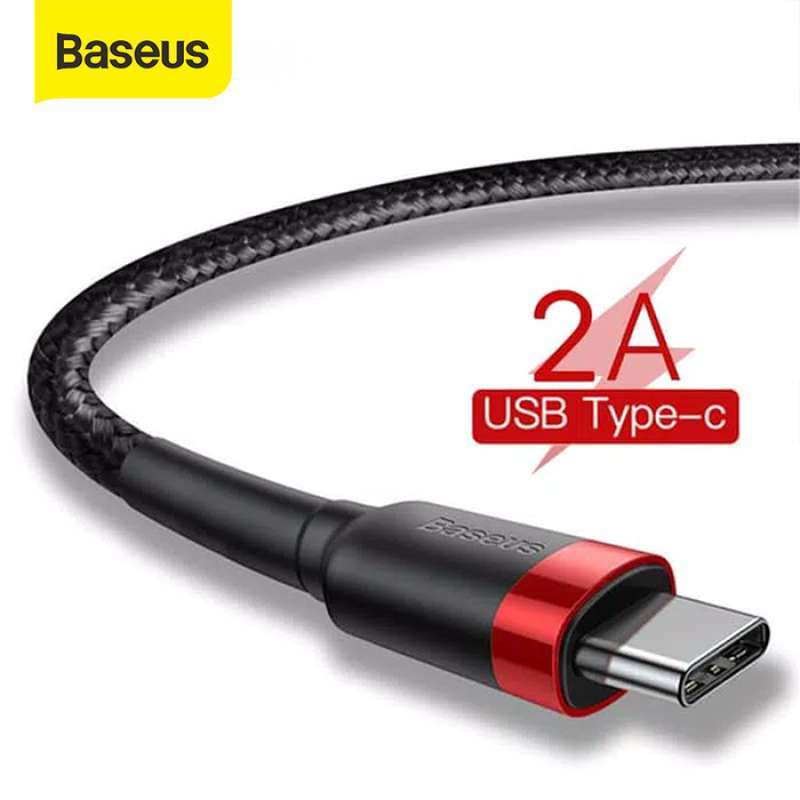 Promo KABEL DATA TYPE-C BASEUS CAFULE CABLE FOR TYPE-C 2A 2M - Merah ...