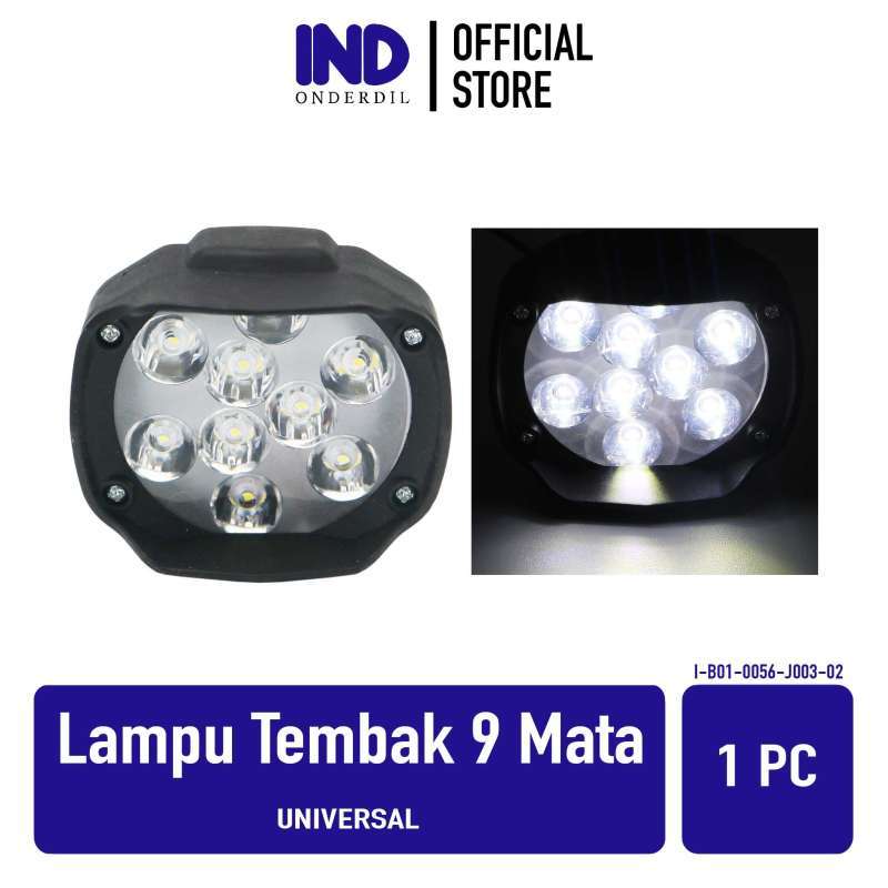 Jual Lampu Tembak Bulat 9 Mata Universal 12 Volt LED Kristal Waterpoof 3000 LM Sorot Spot Light ...