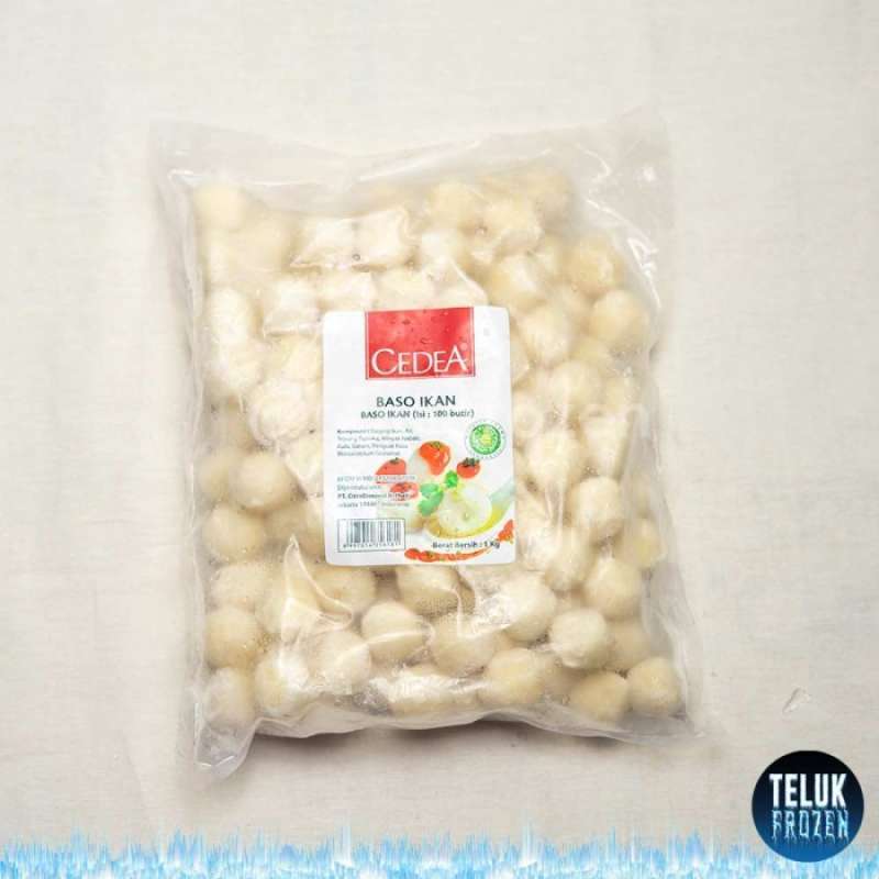 Jual cedea baso ikan isi 100 butir pcs bakso white fish ball 1kg 1 kg ...