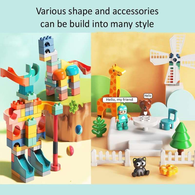 Jual Feelo Electric Ball Run Diy Building Blocks Di Seller Maple Toys ...