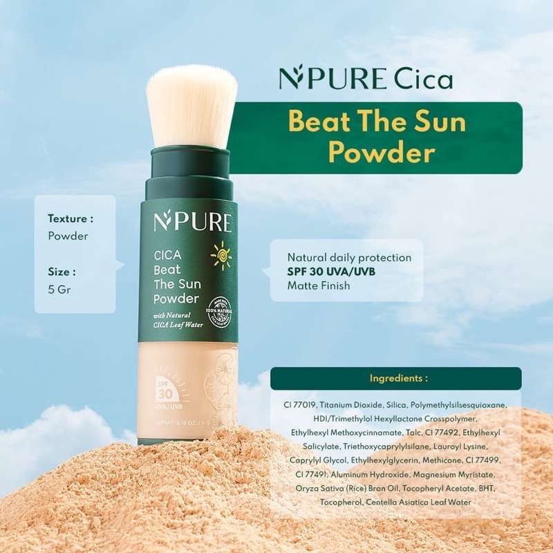 Jual Npure Cica Beat The Sun Powder Spf 30 Uva/uvb Di Seller Hello ...