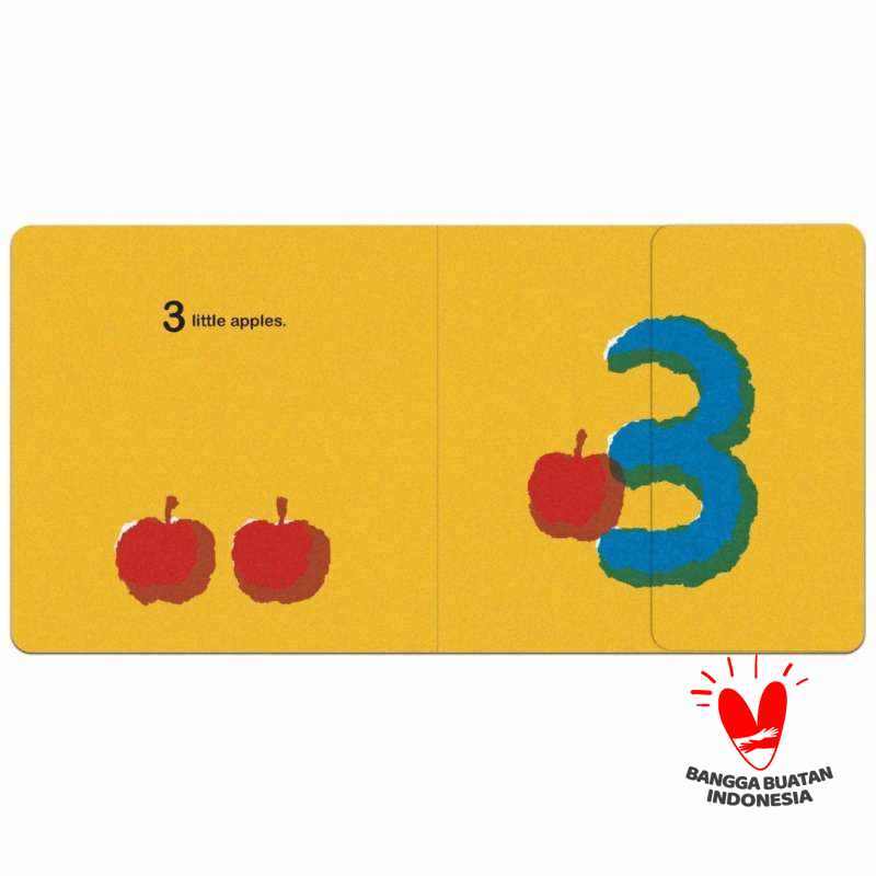 Jual 5 Little Apples: A Lift-the-flap Counting Book / Latihan Berhitung ...