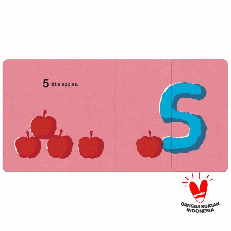 Jual 5 Little Apples: A Lift-the-flap Counting Book / Latihan Berhitung ...