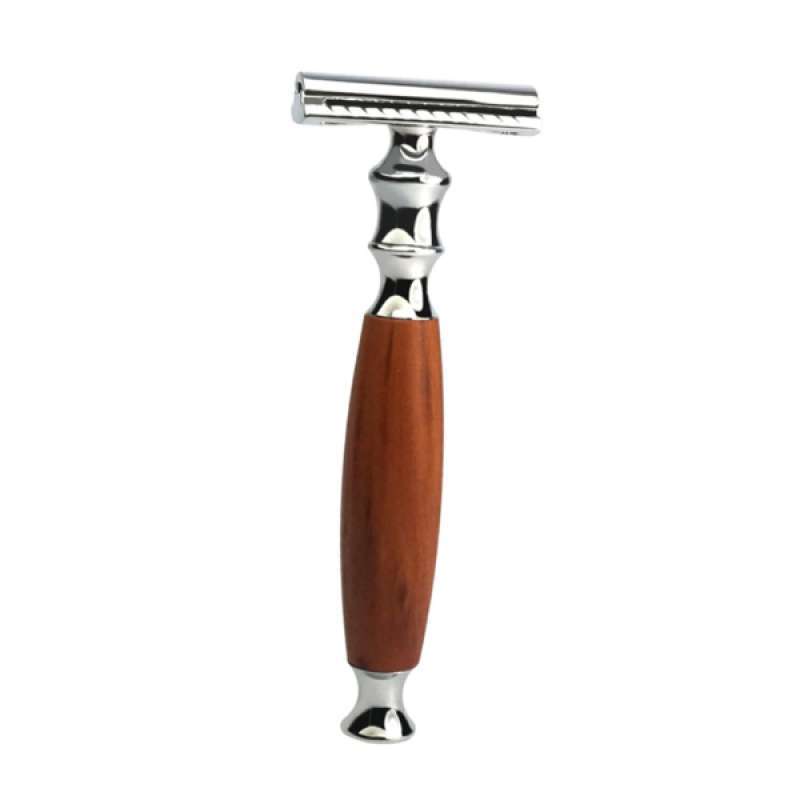 Jual Male Premium Wooden Handle Double Edge Classic Safety Razor for ...