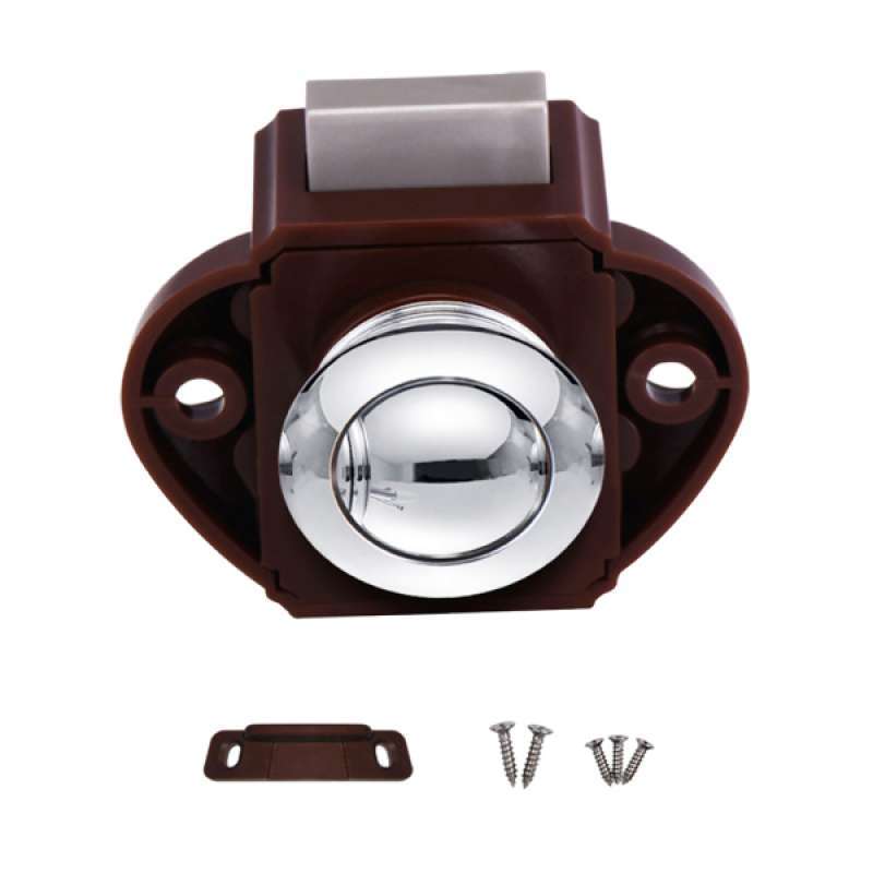 Jual Push Button Latch Keyless Cabinet Lock Catch Cupboard Door Knob ...