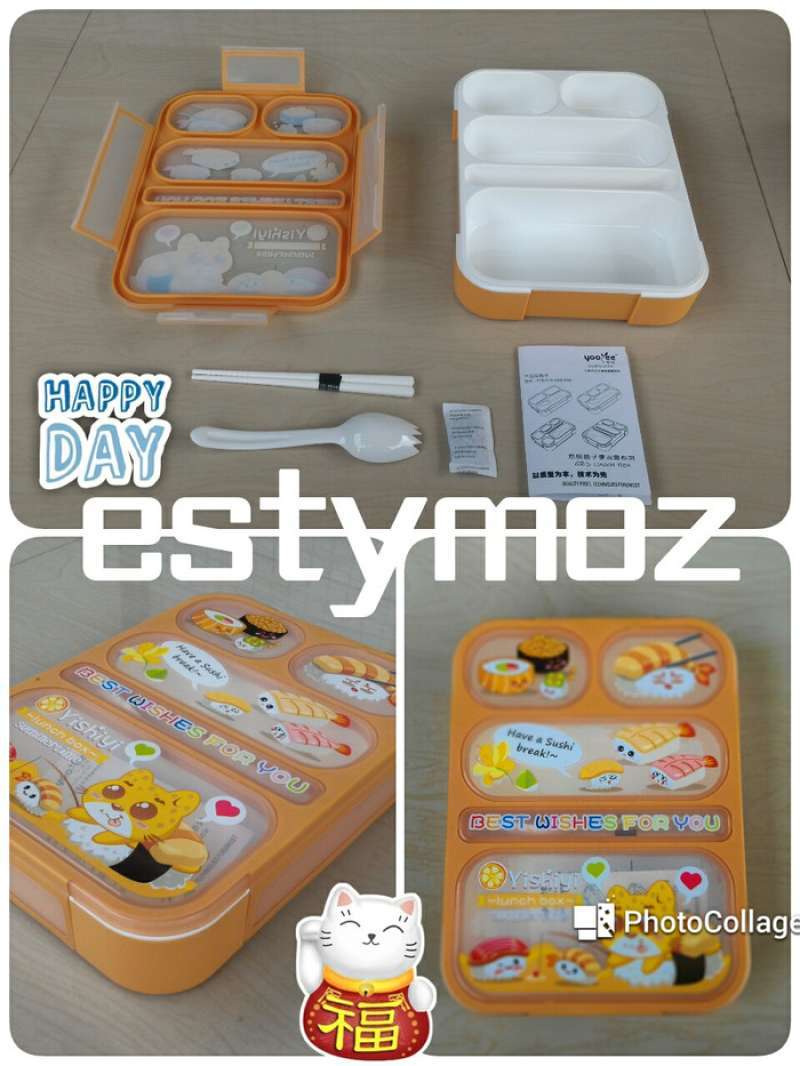 Promo Lunch Box, Tempat Bekal Yooyee 5 Sekat Besar - Hijau Tosca Diskon ...