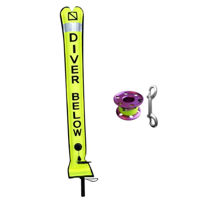 Promo Diving 4ft Surface Marker Buoy Diver Below SMB Dive Finger Spool ...