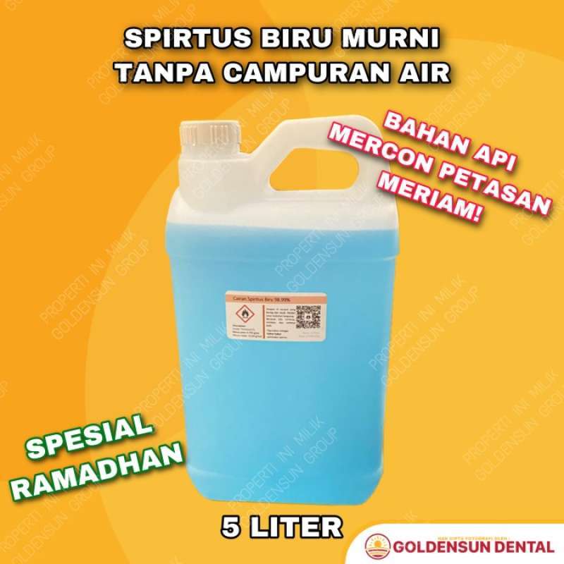 Jual CAIRAN SPIRTUS BIRU 5 LITER Murni Bahan Bakar Spiritus Pembakar ...