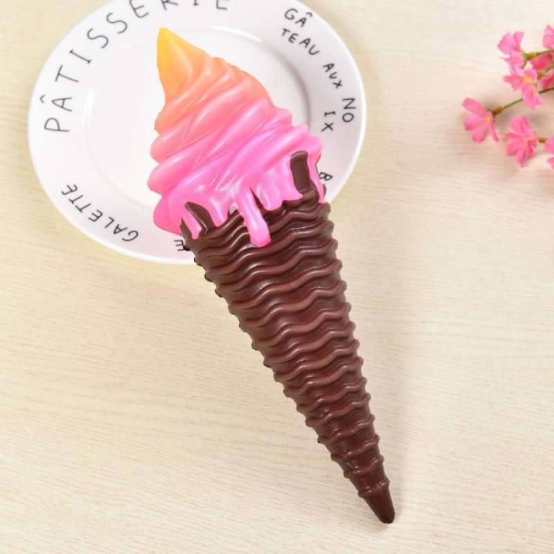 Jual JUMBO ICE CREAM CONE WITH SINGLE COLOR CONE SQUISHY squishi es ...