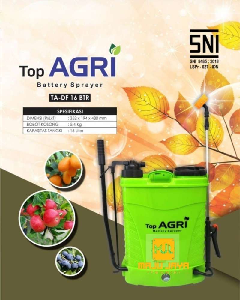Jual Knapsack TOP AGRI Electric Sprayer Double Semprot Hama SNI TA-DF16BTR di Seller Maju Jaya ...