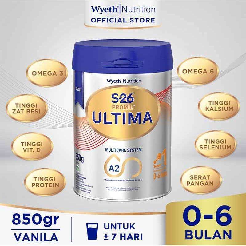 Jual S-26 PROMIL ULTIMA 1 MULTICARE SYSTEM Susu Formula 0-6 Bln Vanila 850g di Seller Halo Mams ...