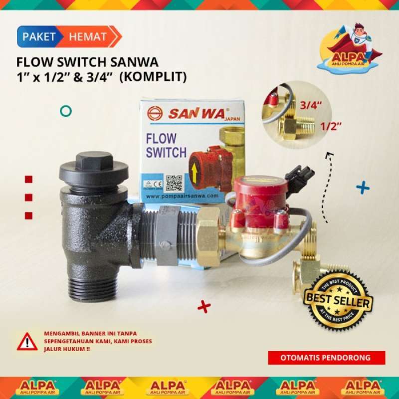 Jual Paket Hemat! Flow Switch Sanwa - Instalasi Otomatis Untuk Pompa ...