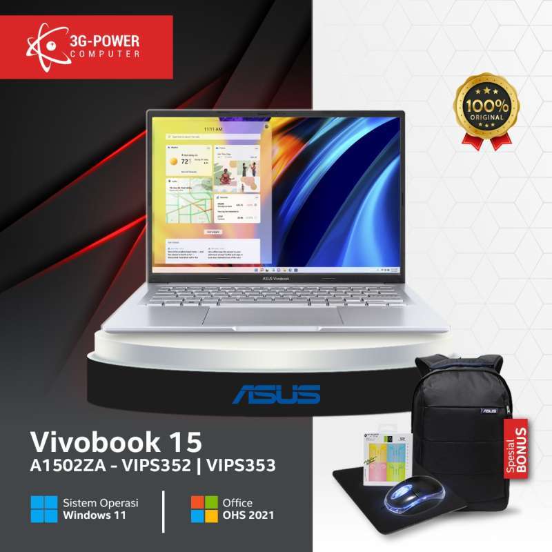 Jual Asus Vivobook A1502za-vips352/vips353 [i3-1215u/4gb/512gb/touch ...