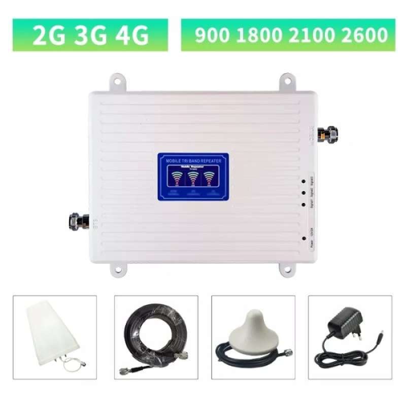Jual Penguat Sinyal Hp Gsm 2g 3g 4g 900-2100-1800mhz Semua Operator Gsm - Triband Set Di Seller ...