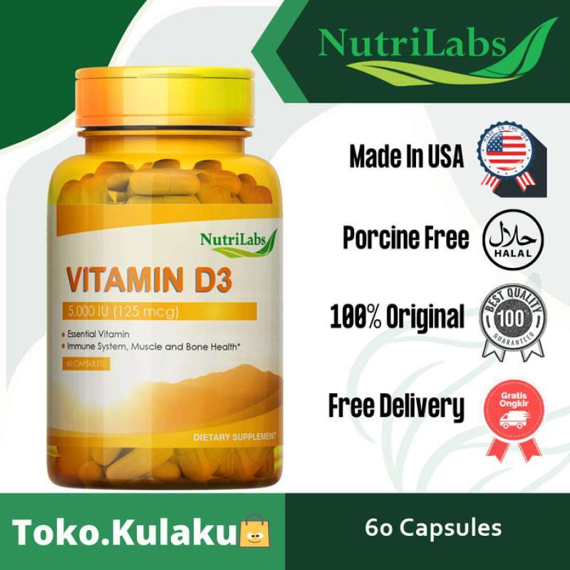 Promo Nutrilabs Vitamin D3 5000 Iu 60 Capsules Diskon 33 Di Seller 9694