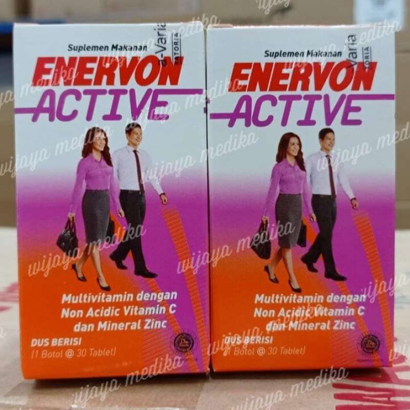 Promo enervon active 30tablet multivitamin B C dan ZINC menjaga ...