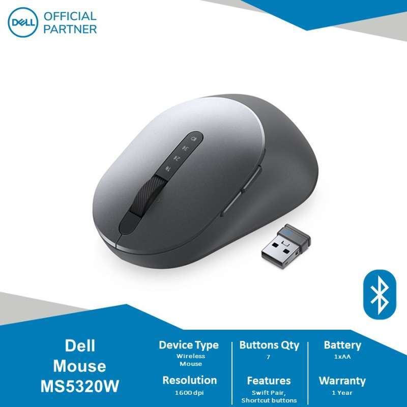 Jual Dell Multi-device Wireless Mouse MS5320W di Seller Dell Official ...