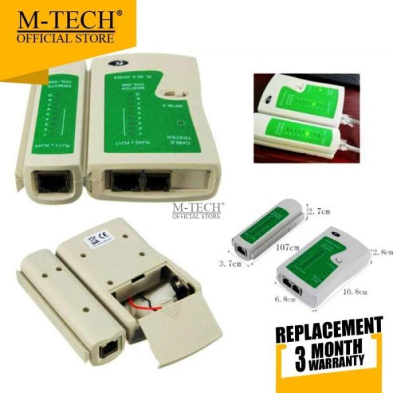 Jual M-Tech Original LAN Tester RJ45 RJ11 Alat Tes Kabel Network di ...