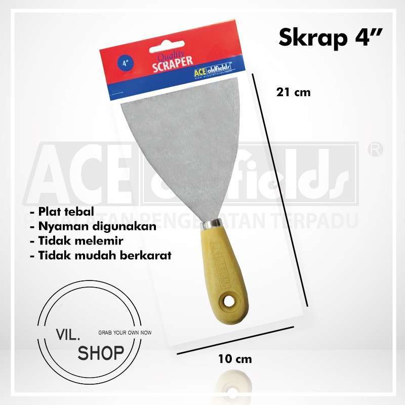 Jual Kape Skrap 4 4 Inch Ace Oldfields Scraper Sekrap 4 Inci Plat ...