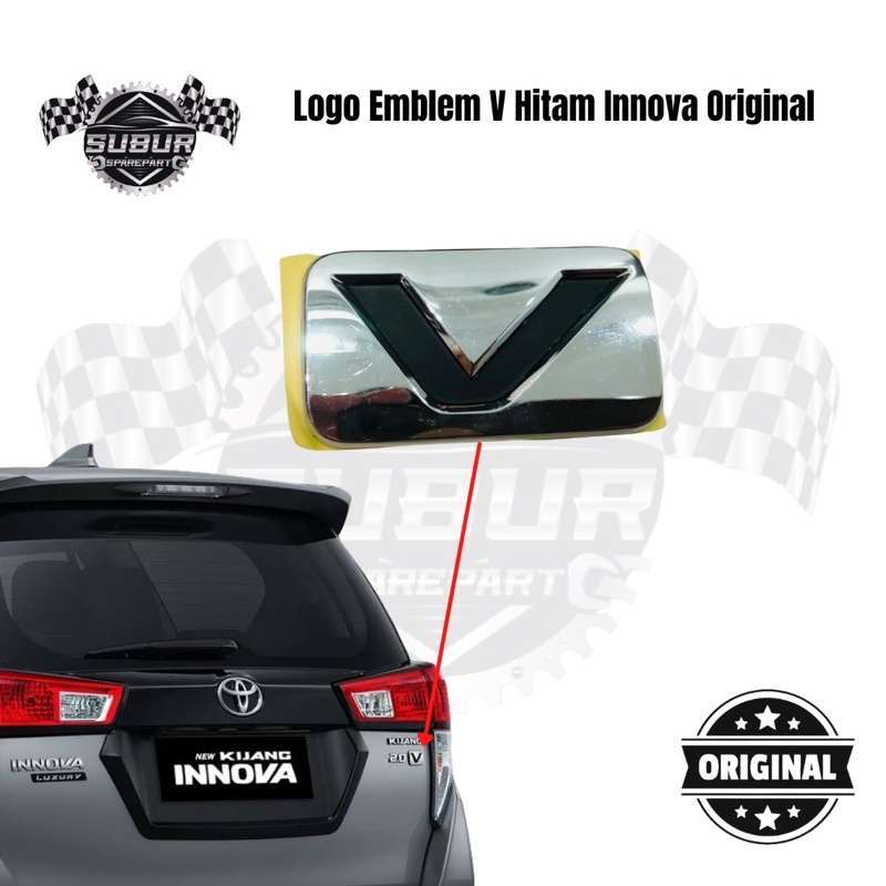 Promo Logo Emblem Tulisan V Hitam Innova Original Diskon 1% di Seller ...