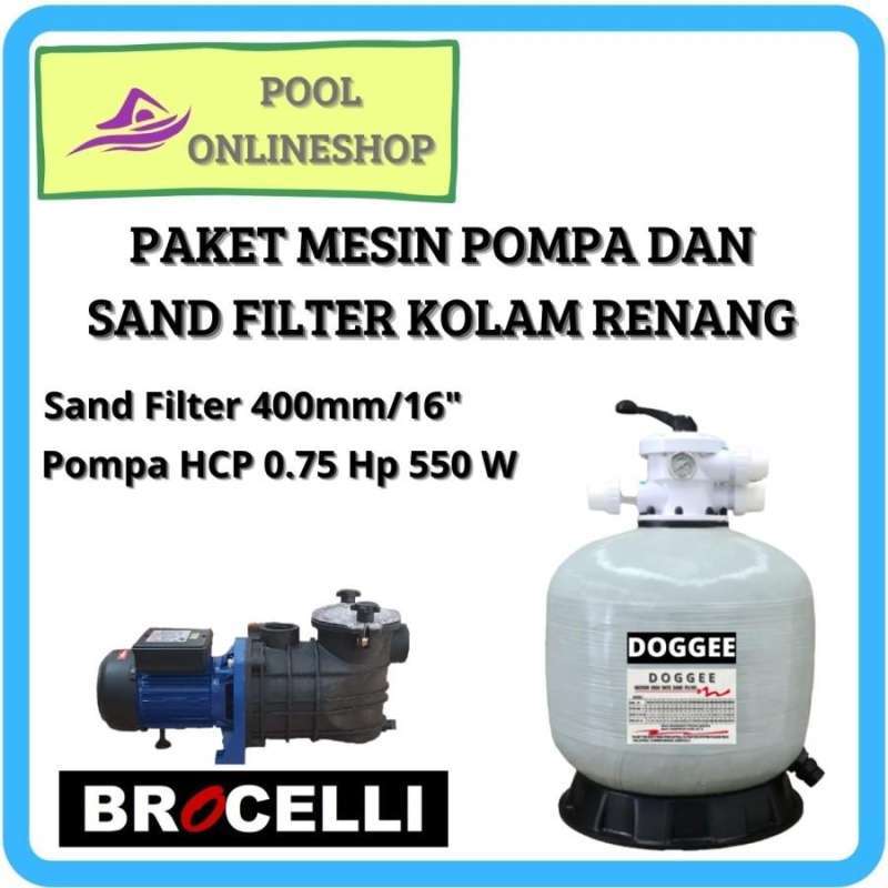 Jual Paket Pompa kolam renang HCP 0.75Hp + Sand Filter 400mm di Seller ...