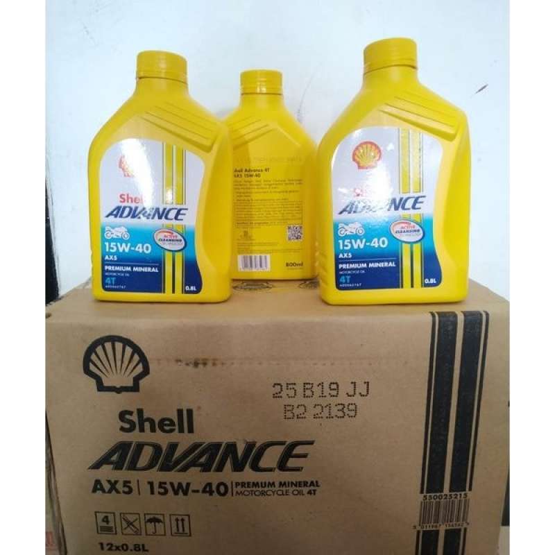 Promo Shell Advance Ax5 Sae 15w-40 Oli Motor 4 Tak Original 100% Diskon ...