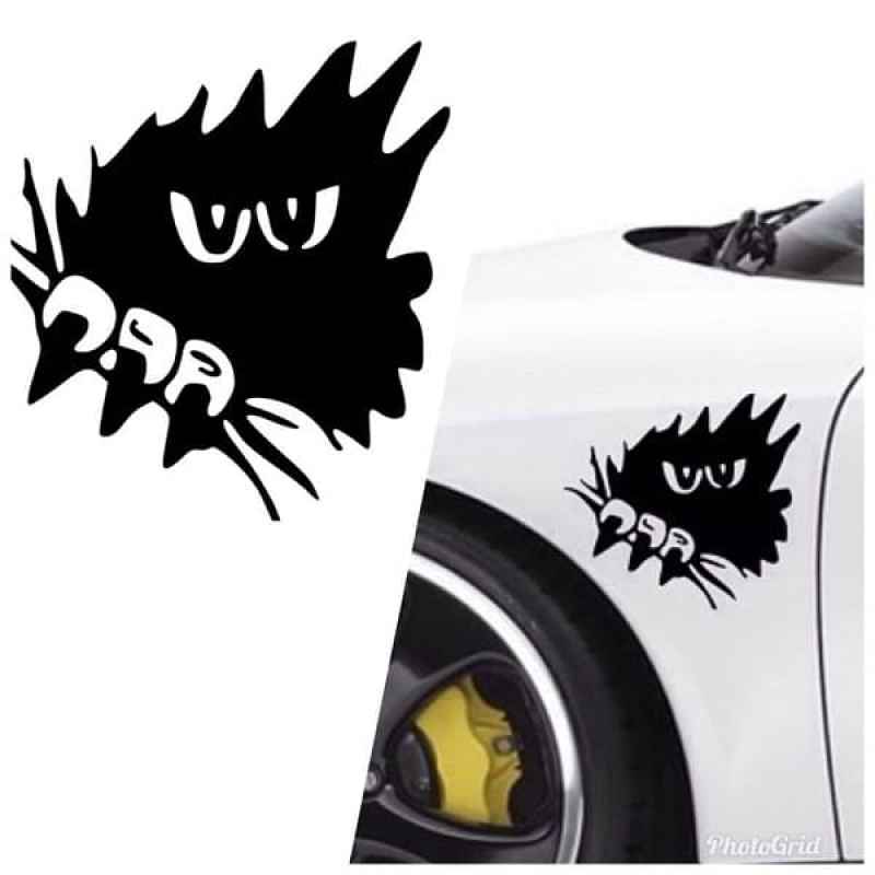 Jual Stiker Mobil Unik Lucu Cutting Sticker Monster Scratch Di Seller ...