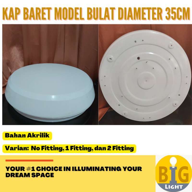 Jual Kap Lampu Baret Plafon Fitting E27 Ukuran 35 Cm di Seller SN ...