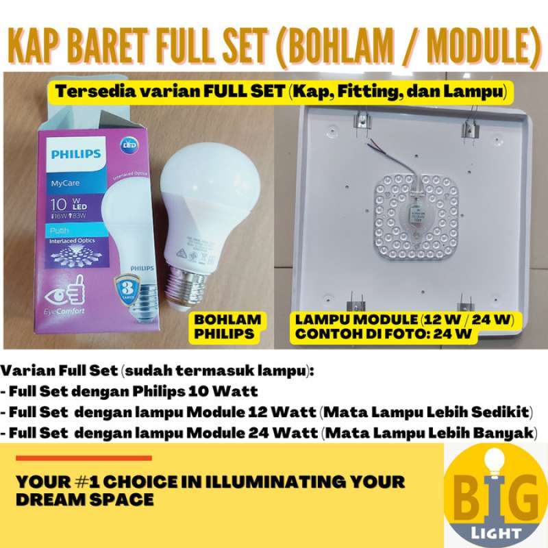 Jual Kap Lampu Baret Plafon Fitting E27 Ukuran 35 Cm di Seller SN ...