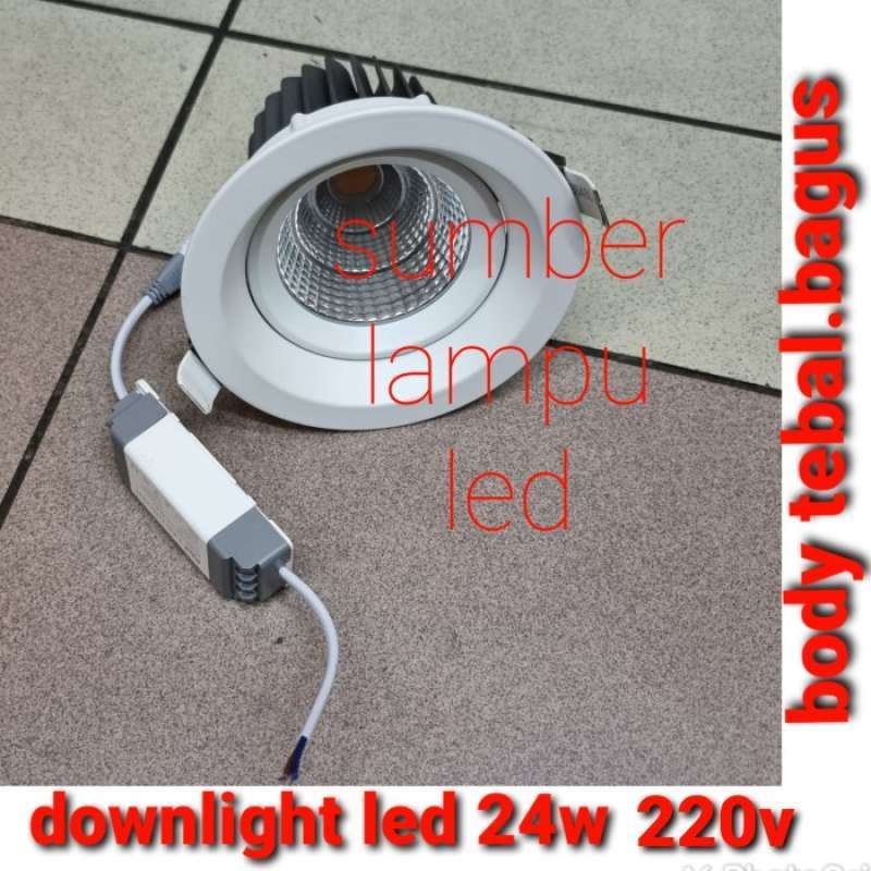 Promo downlight led cob 24 watt 24w spotlight plafon led 24watt putih 220v Diskon 23% di Seller ...
