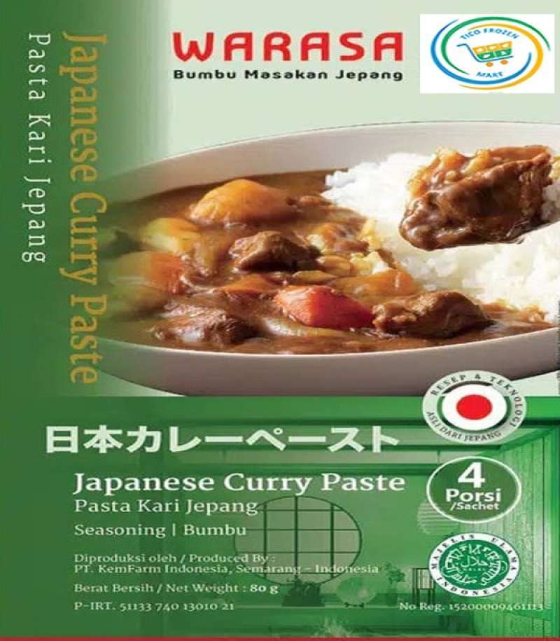 Jual Warasa Japanese Curry Paste Bumbu Kari Jepang 60 Gr 100% Halal No ...