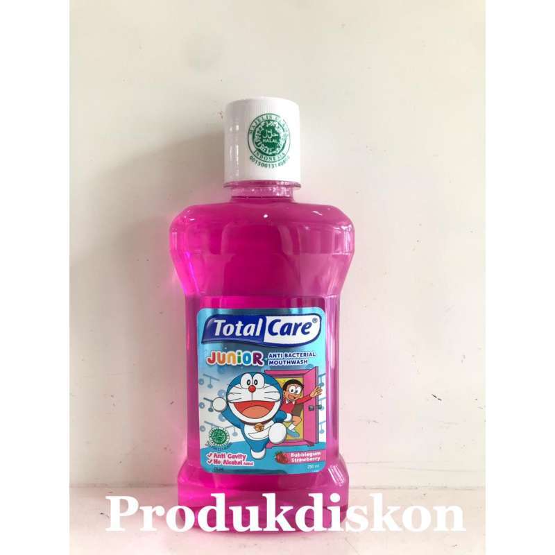 Promo Total Care Mouthwash 250ml Junior Bubblegum Strawberry Diskon 15% ...