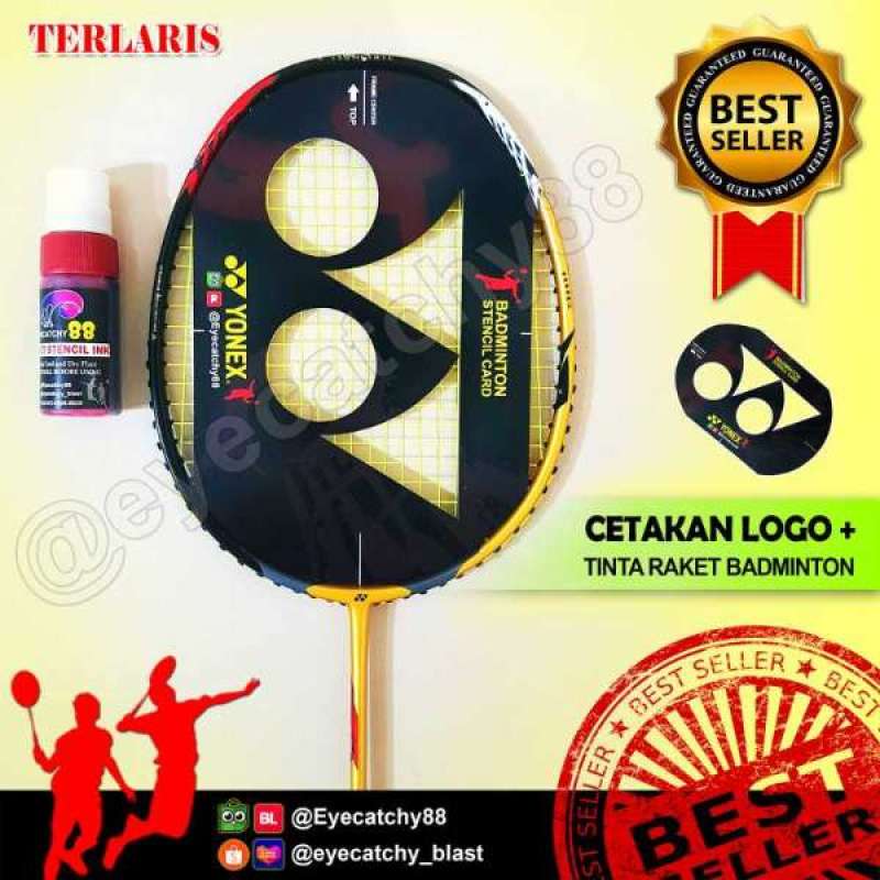 Jual Badminton Raket Stencil Card/ Logo Raket/ Cetakan Raket/ Racket ...