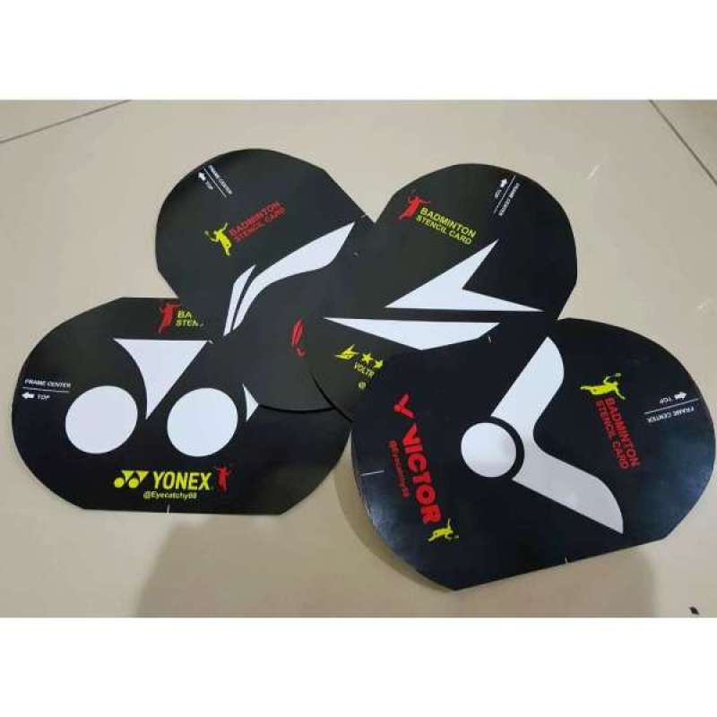 Jual Badminton Raket Stencil Card/ Logo Raket/ Cetakan Raket/ Racket ...