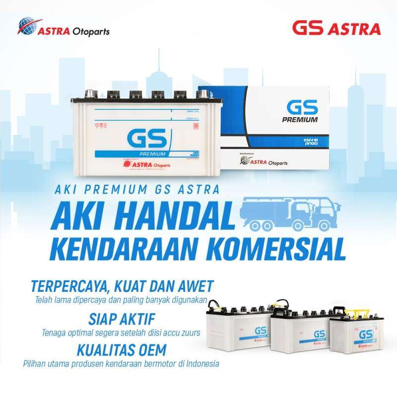 Promo Aki Gs Astra Premium Ns70 Mobil Dyna, Colt Diesel, Fuso, Mu-x ...