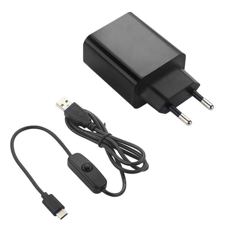 Jual Power Adaptor Raspberry Pi 4 5V 3A USB TYPE C Switch di Seller ...