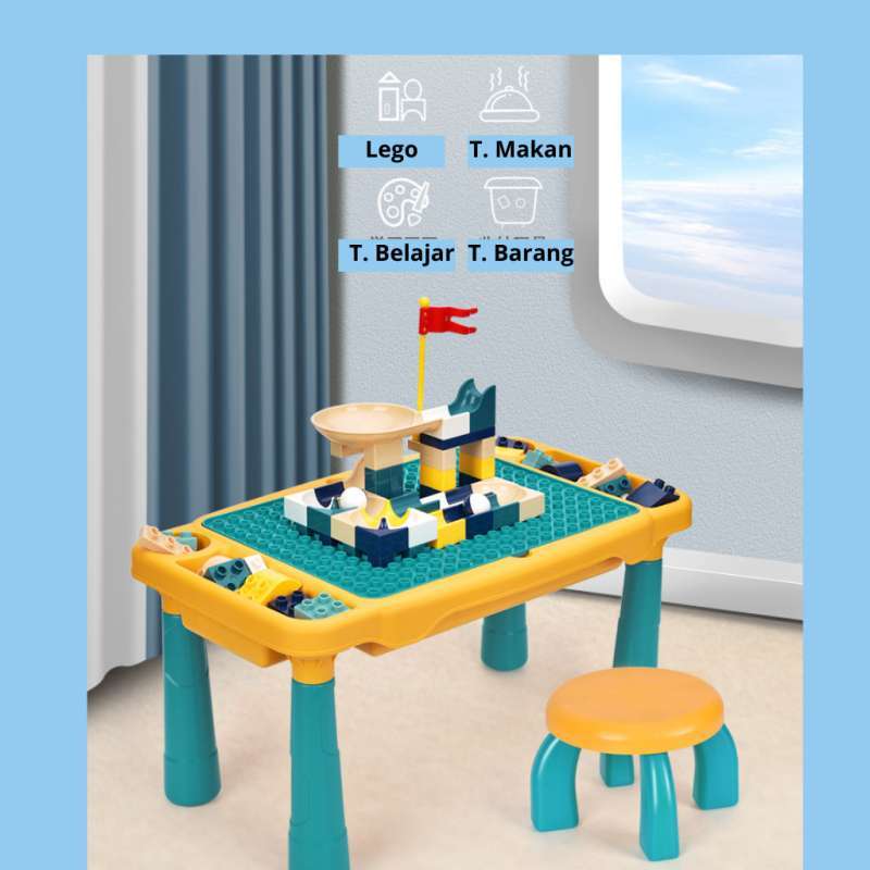 Jual Meja Lego / Meja Lego Edukasi / Mainan Edukasi / Lego Blok 2 In 1 ...