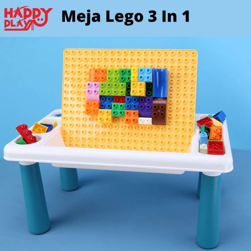 Jual Meja Lego / Meja Lego Edukasi / Mainan Edukasi / Lego Blok 2 In 1 ...