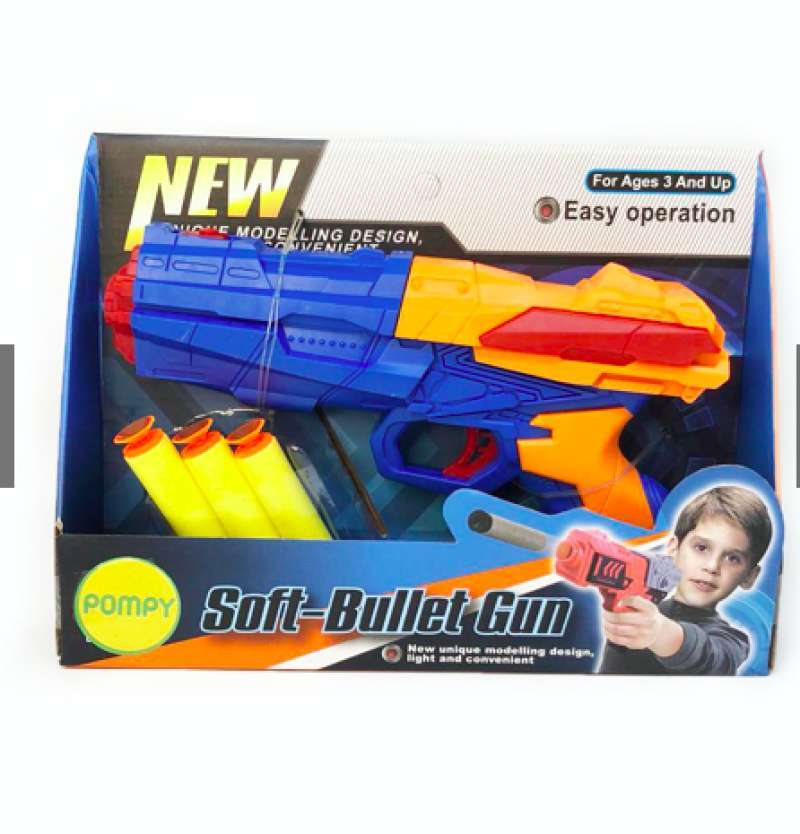 Jual Mainan Anak Pistol Peluru Busa Soft Bullet Gun (Pistol Biru) di ...